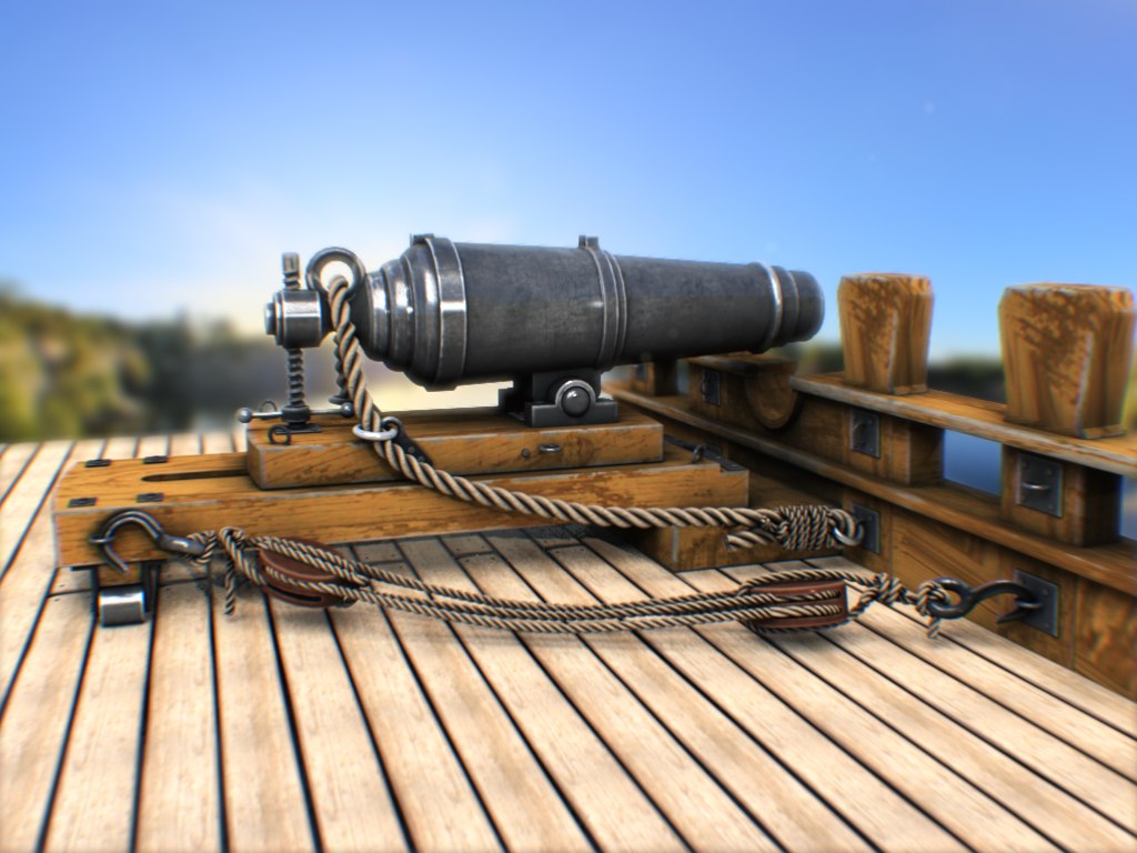 carronade cannon 3d x