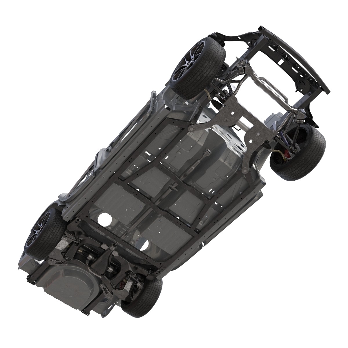 car frame chassis 2 3d model