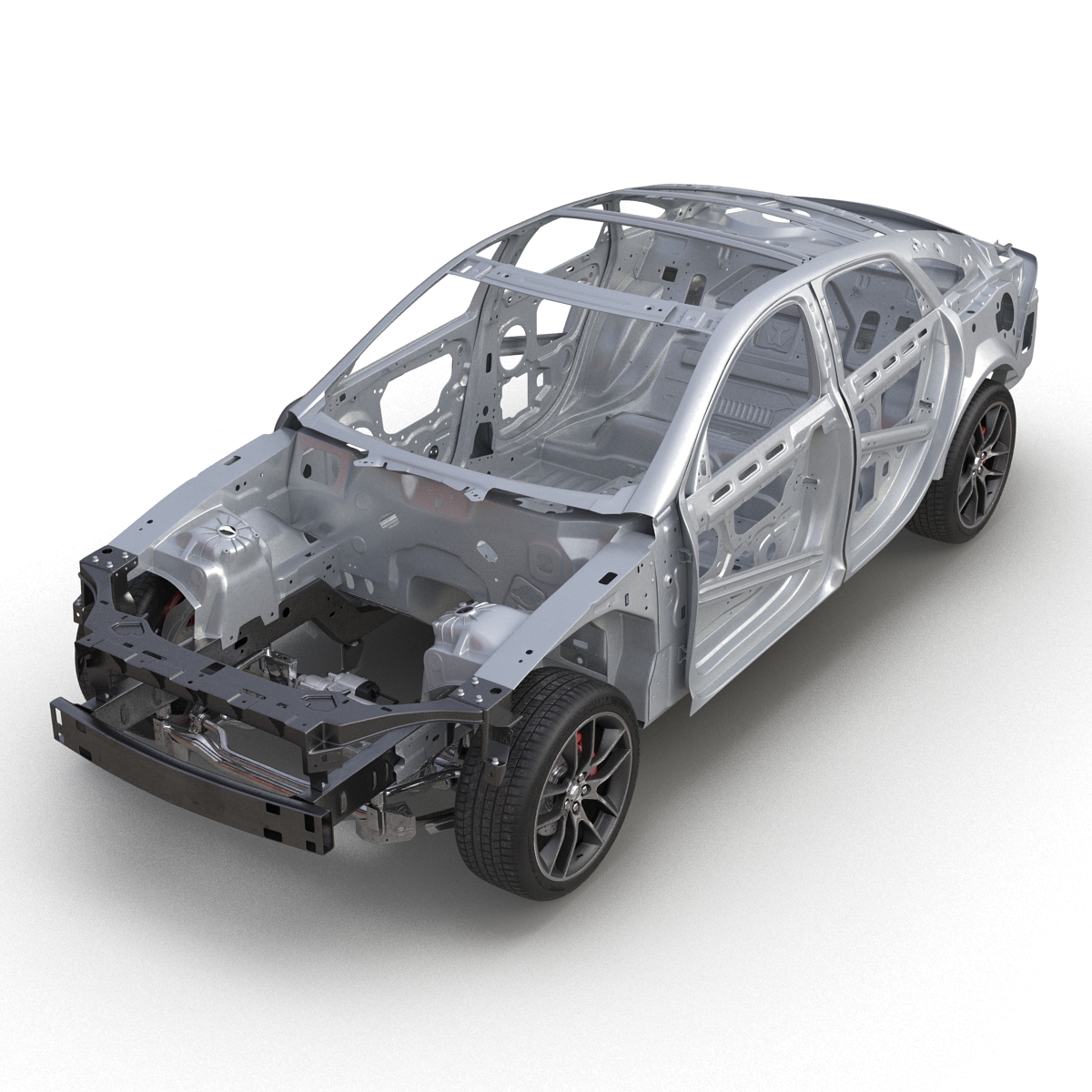 car frame chassis 2 3d model