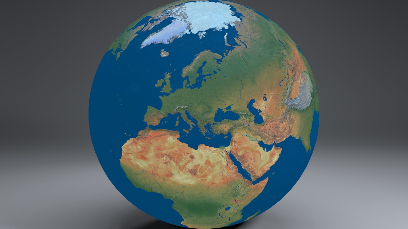 3d 16k earth globe model