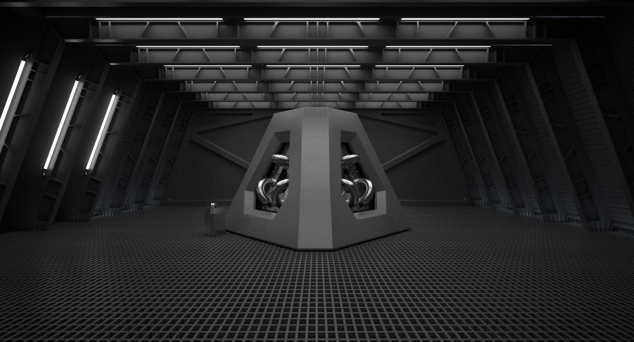 3dsmax sci fi reactor room