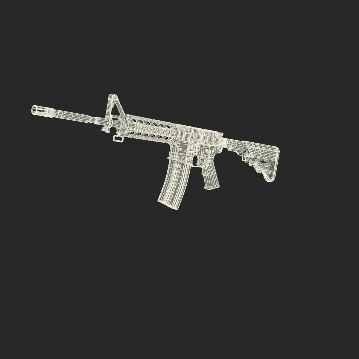 3d model assault rifle m4