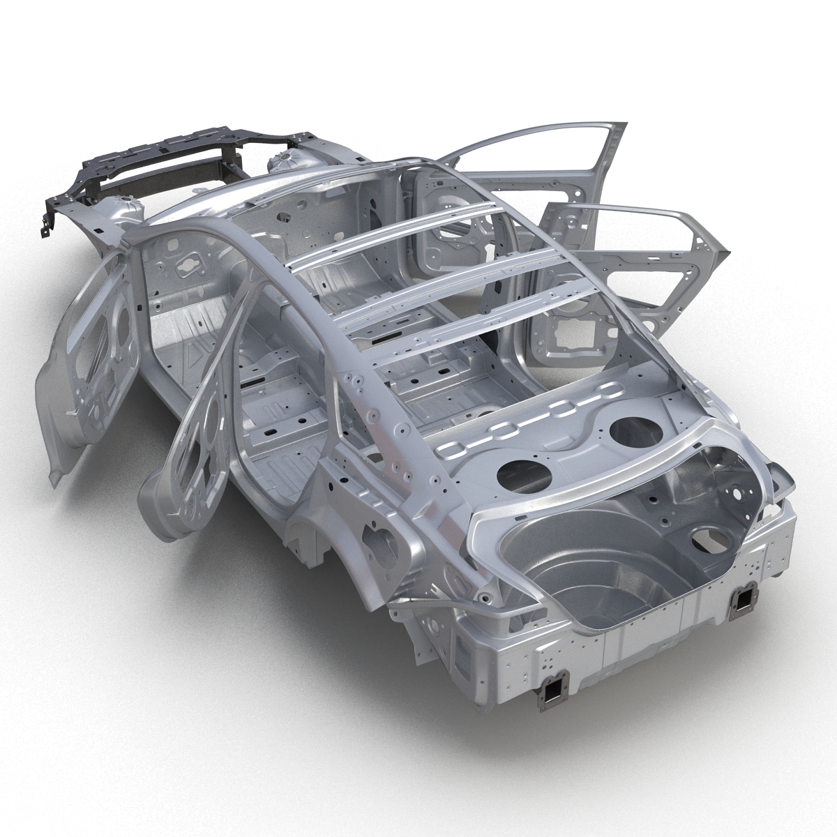 3d car frame 4 rigged