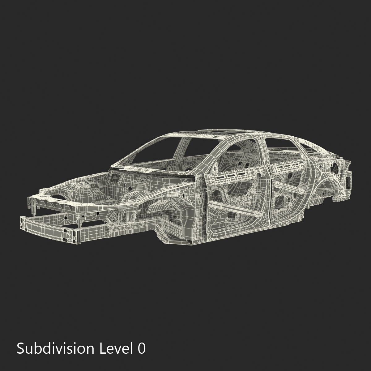 3d car frame 4 rigged