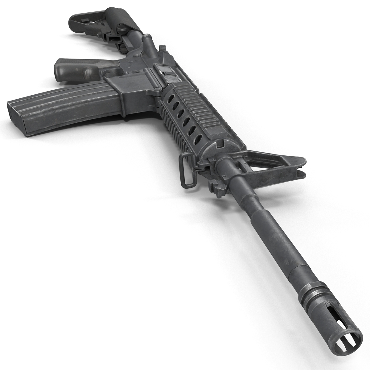 3d model assault rifle m4