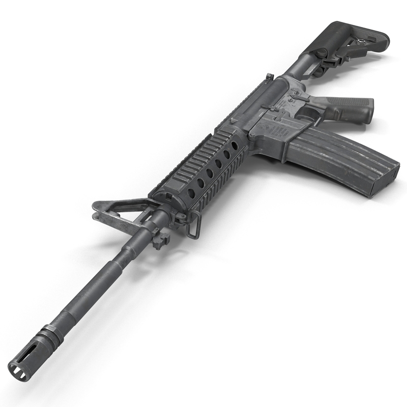 3d model assault rifle m4