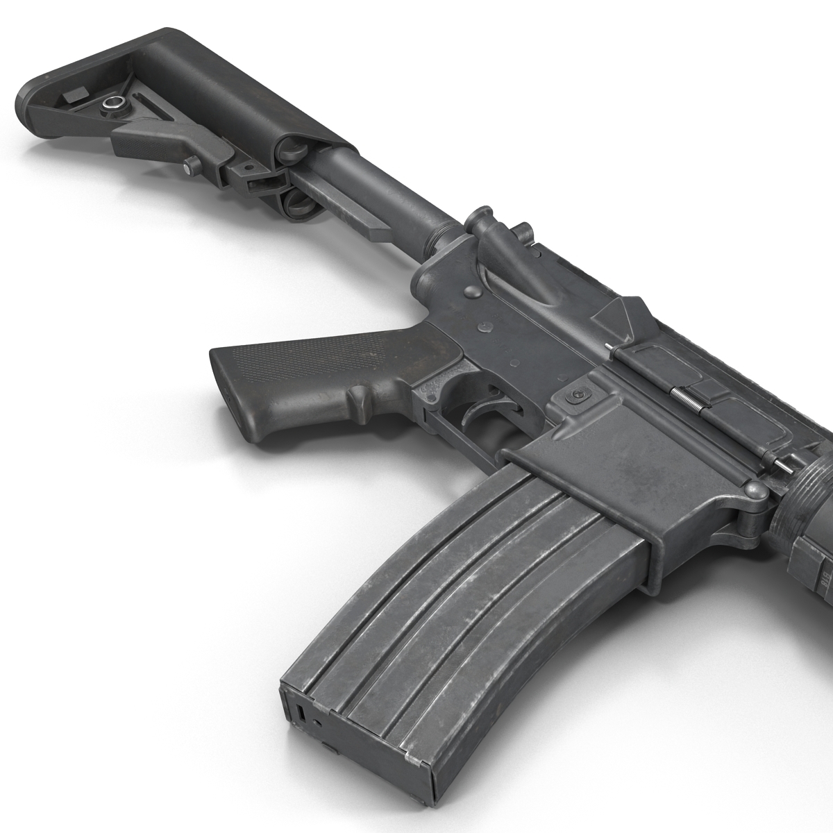 3d model assault rifle m4