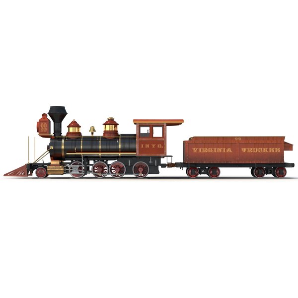 3d model steam train caboose