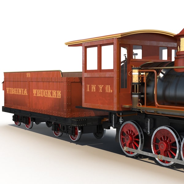 3d model steam train caboose