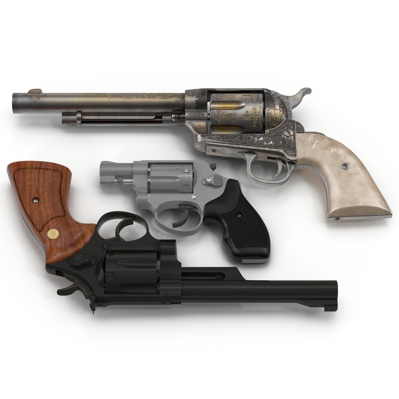 3d revolvers realistic