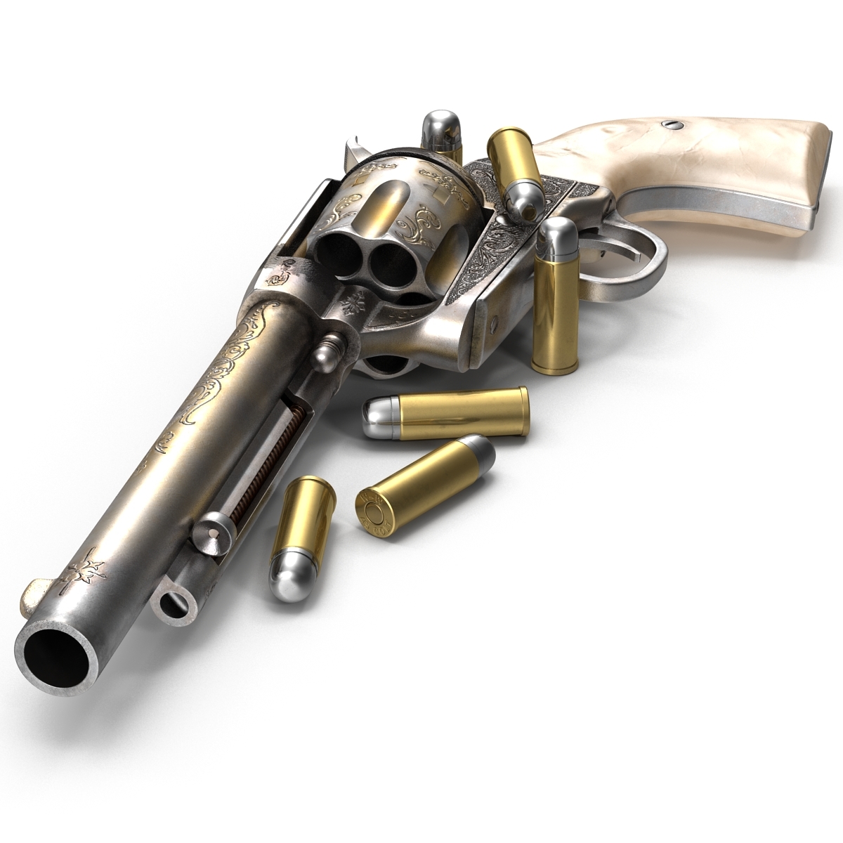 3d revolvers realistic