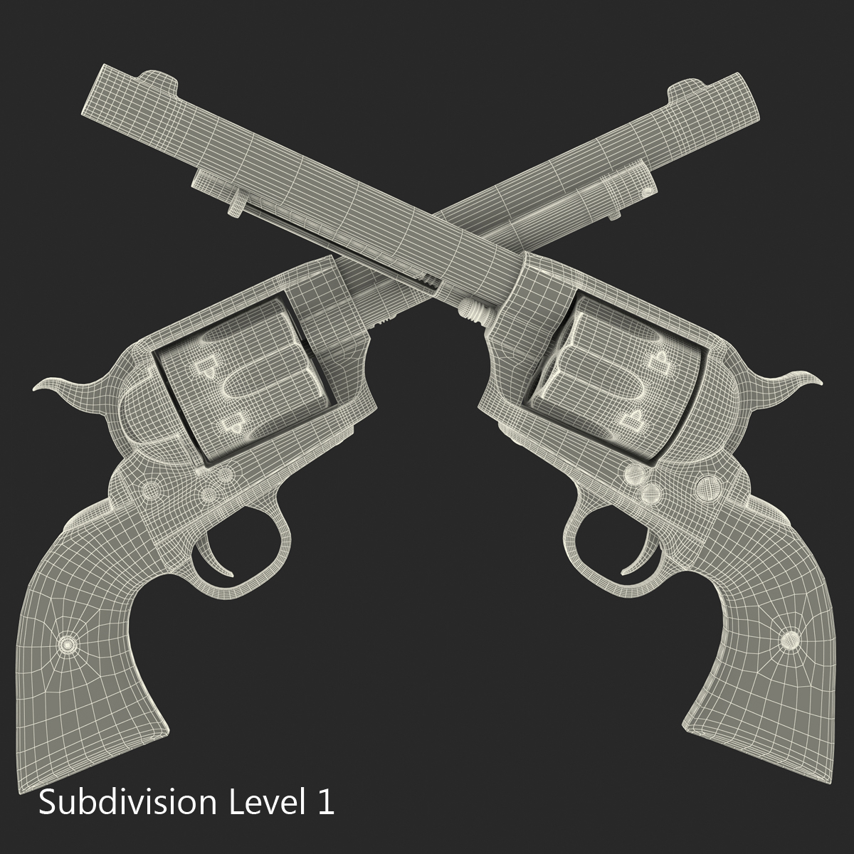 3d revolvers realistic
