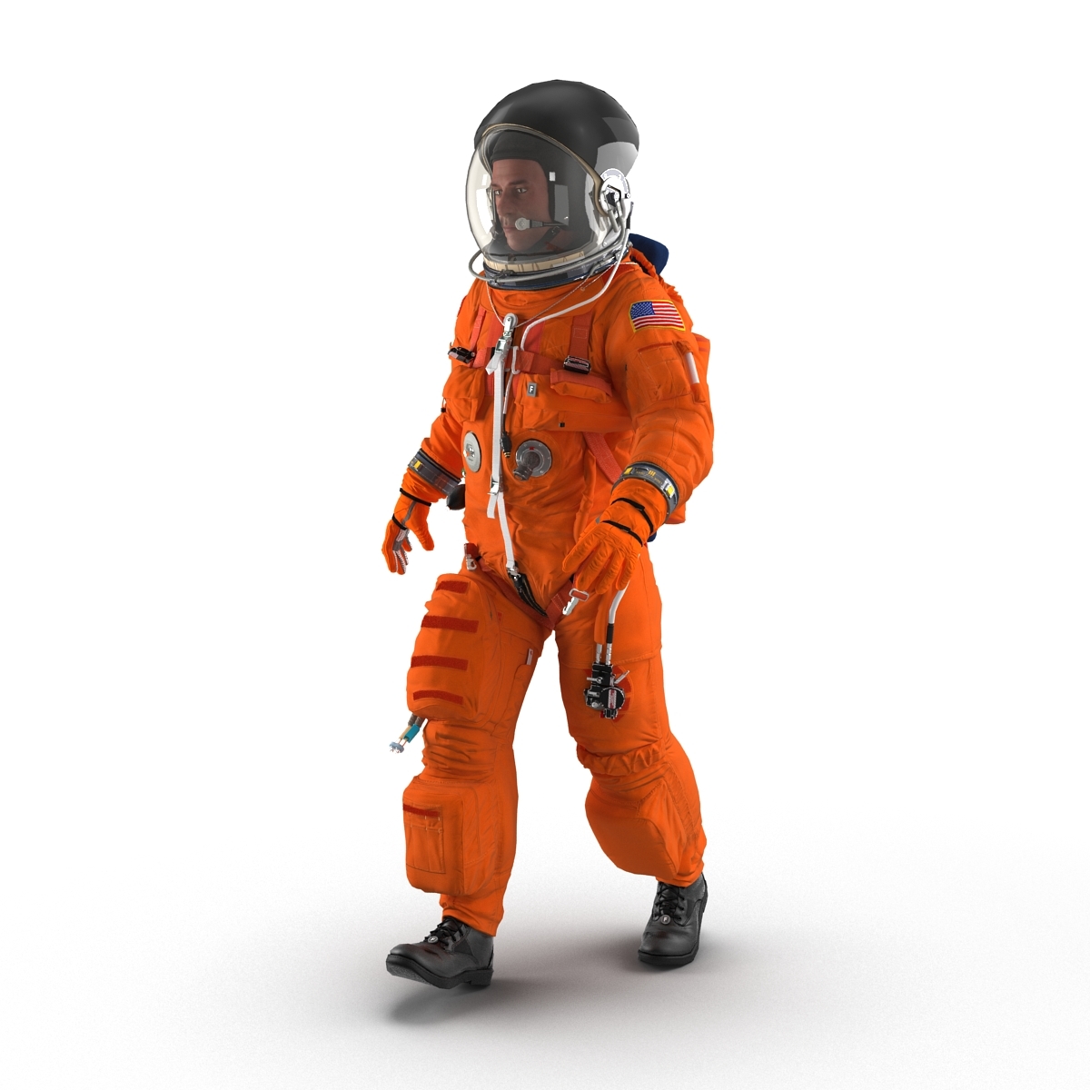 US-Astronaut im Advanced Crew Escape Suit von ACES Rigged 2 3D-Modell ...
