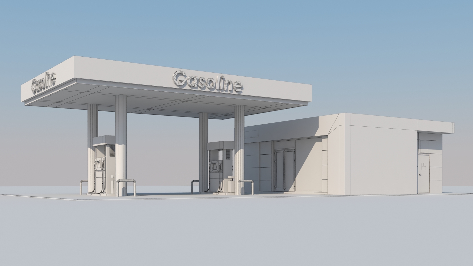 3d gas station
