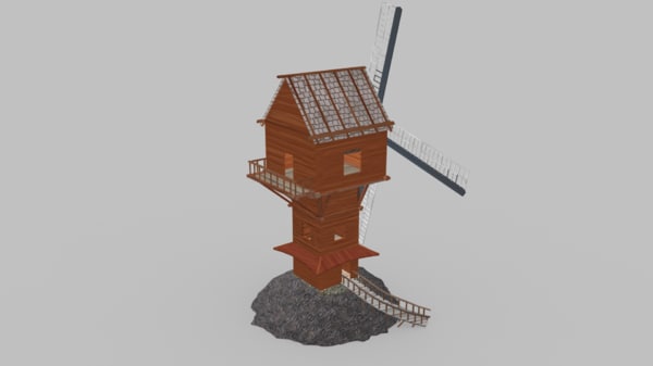 3d model fantasy windmill
