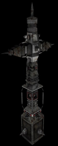 scifi cross 3d model