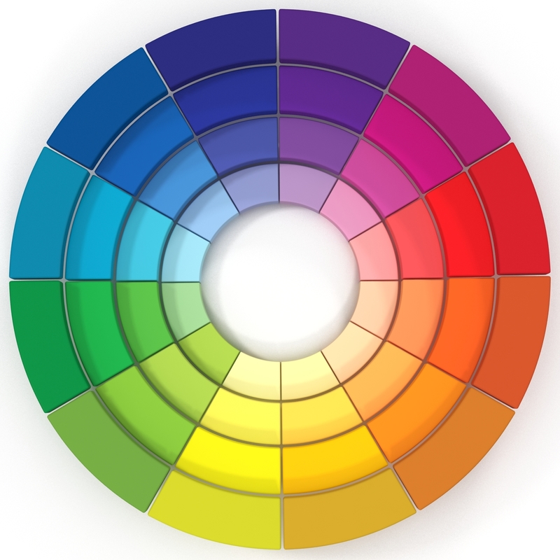 3d color wheel model