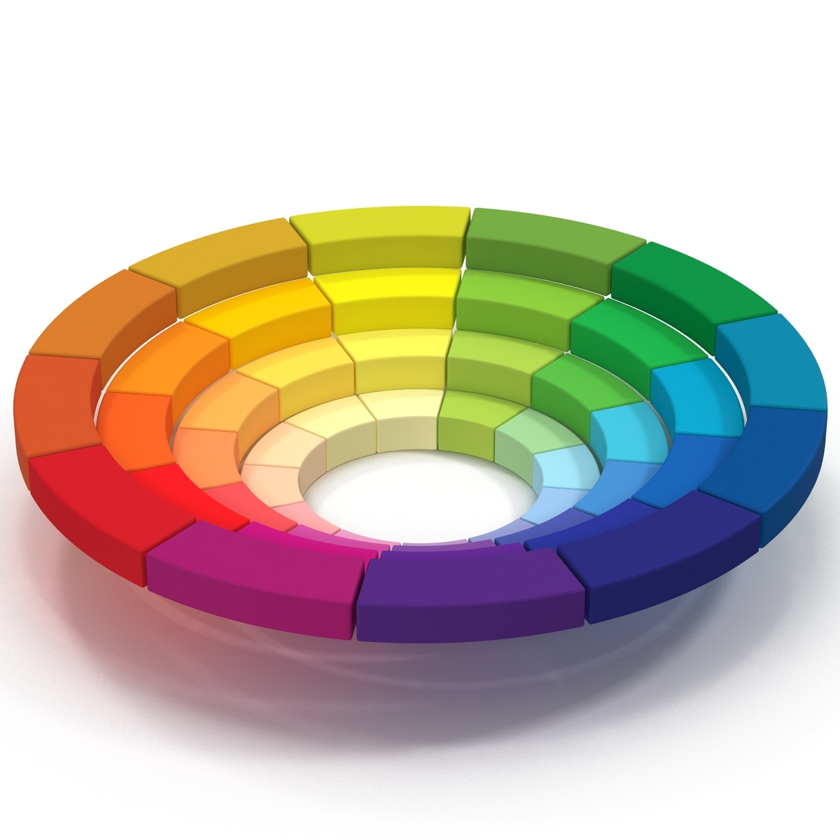 3d color wheel model