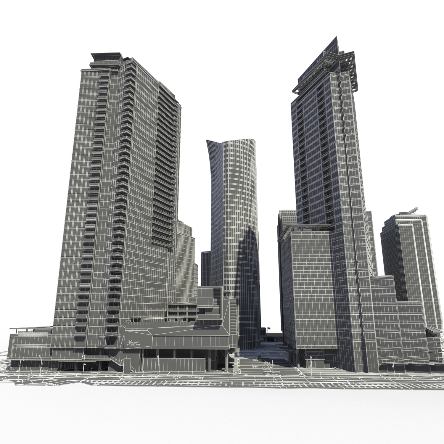 3ds max city block buildings