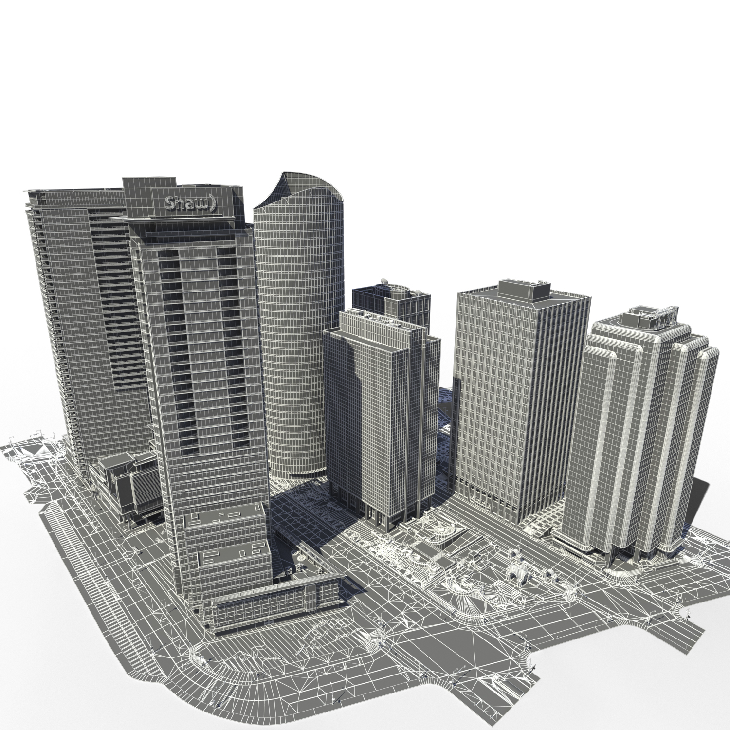 3ds max city block buildings