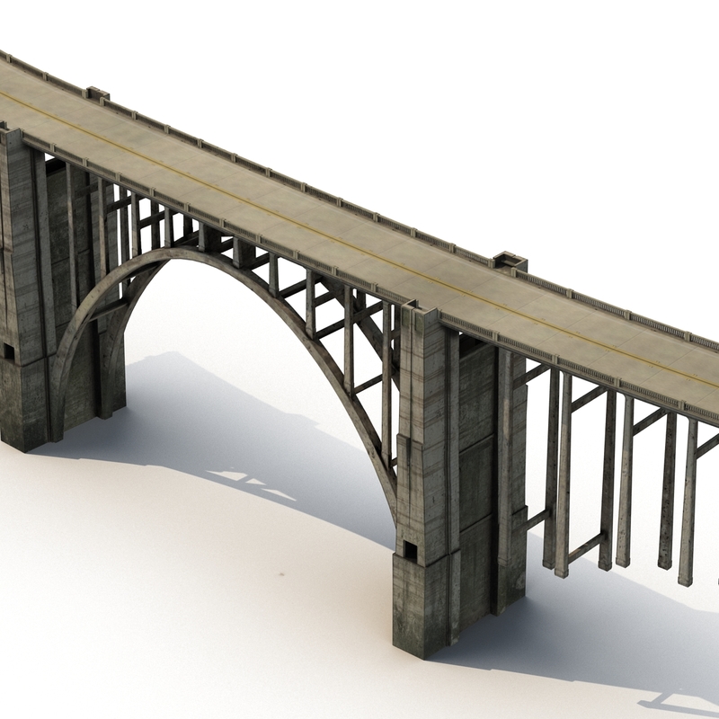 bixby creek bridge big 3d model