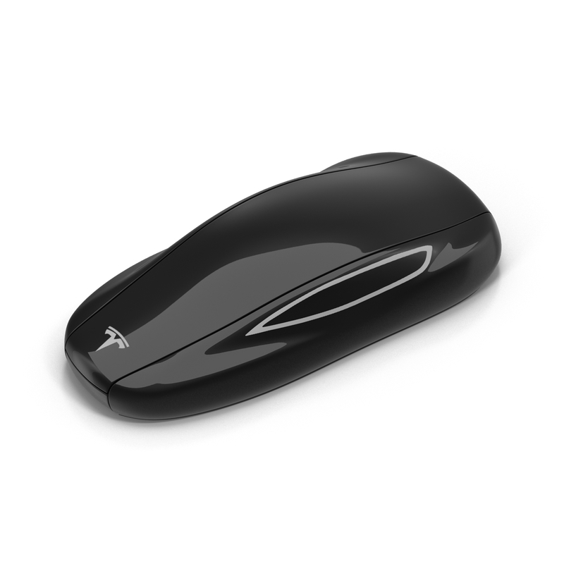 3d model tesla key fob black