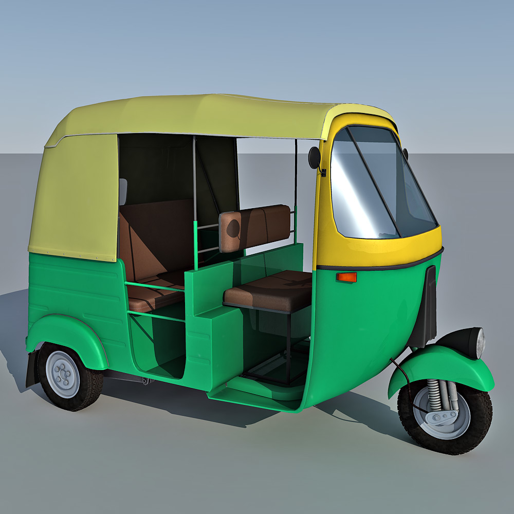 3d model auto rickshaw