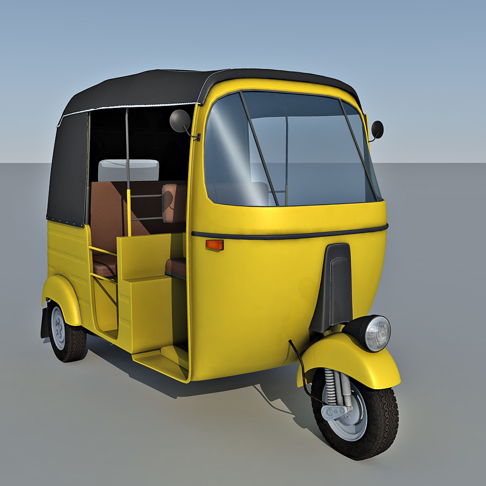 3d model auto rickshaw