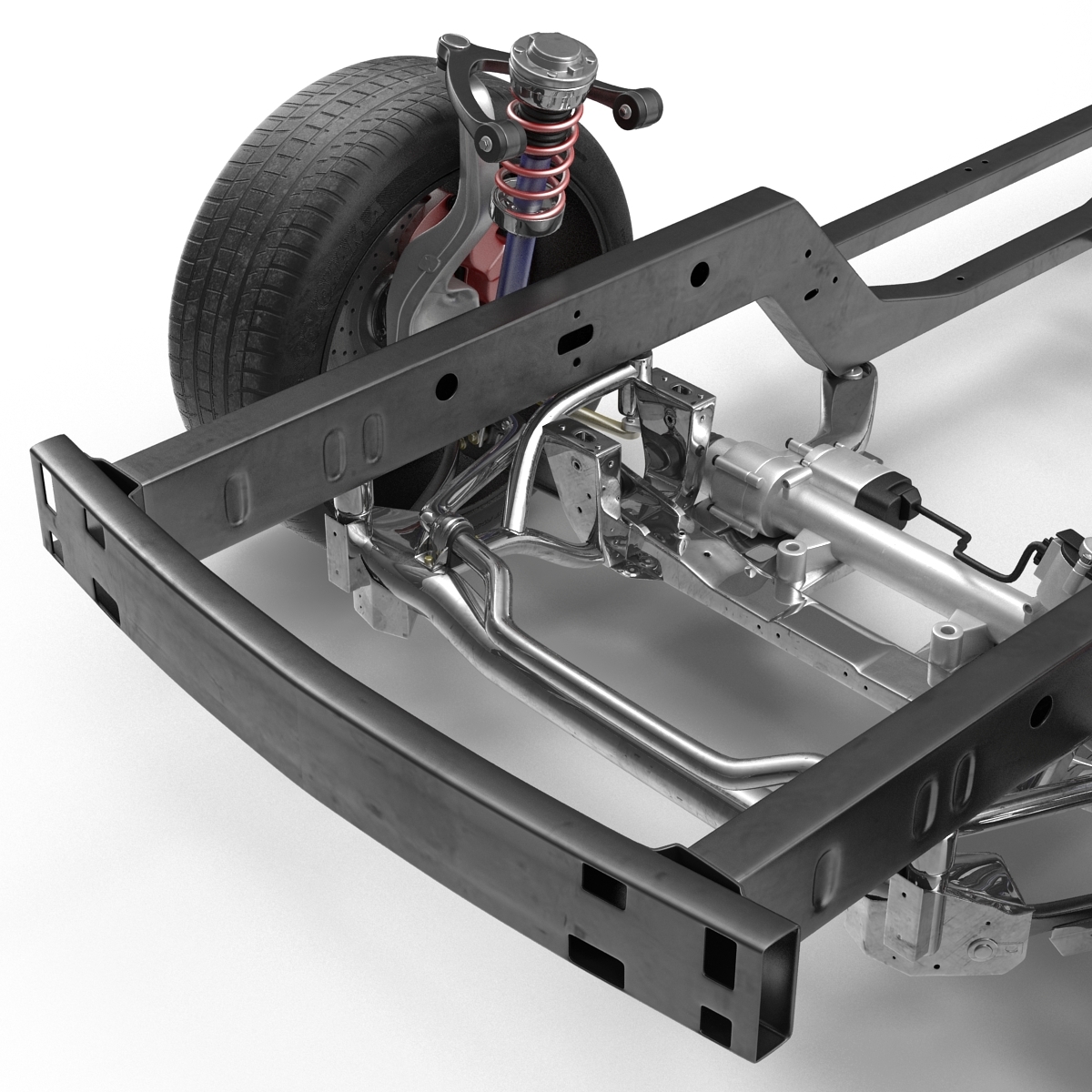 Fahrzeugrahmen mit Fahrgestell 3D-Modell - TurboSquid 955772