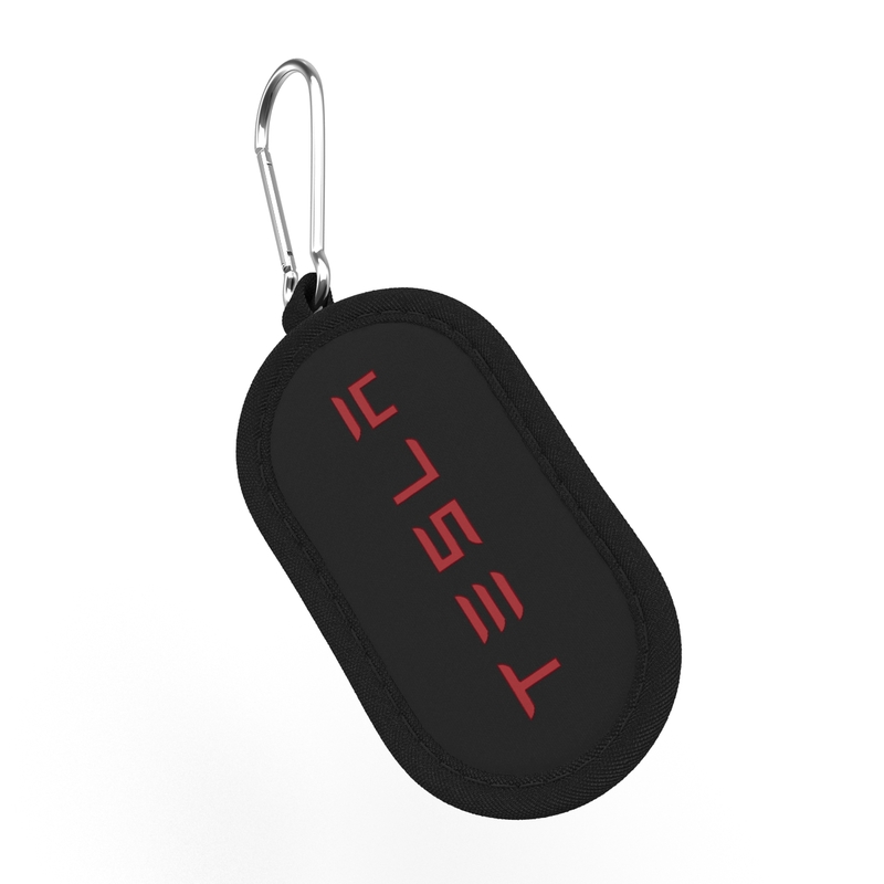 3d model tesla key fob black