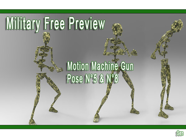 Motion military soldiers animation