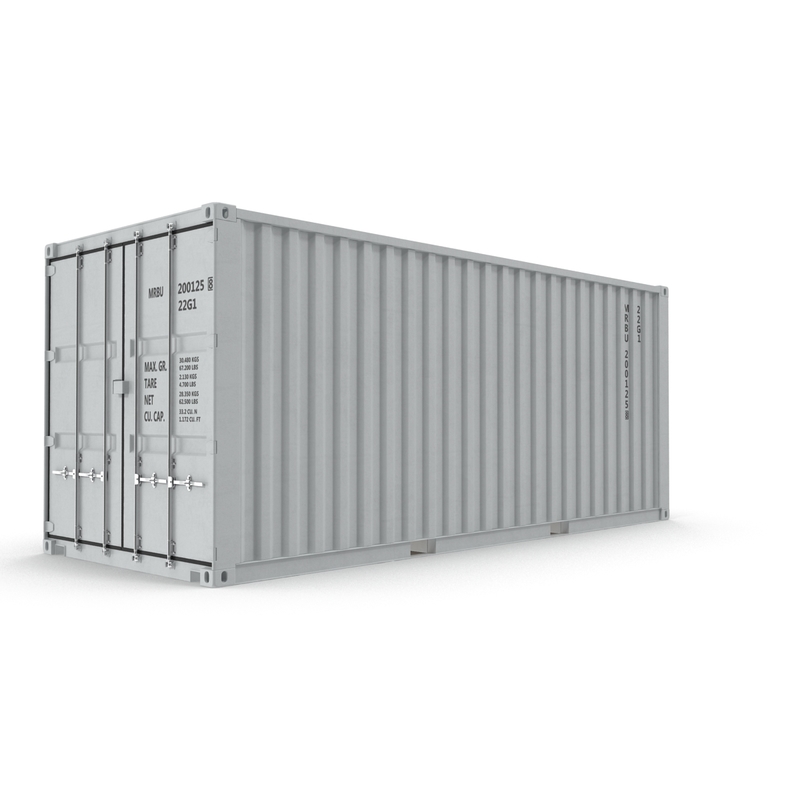 3d 20 ft iso container model