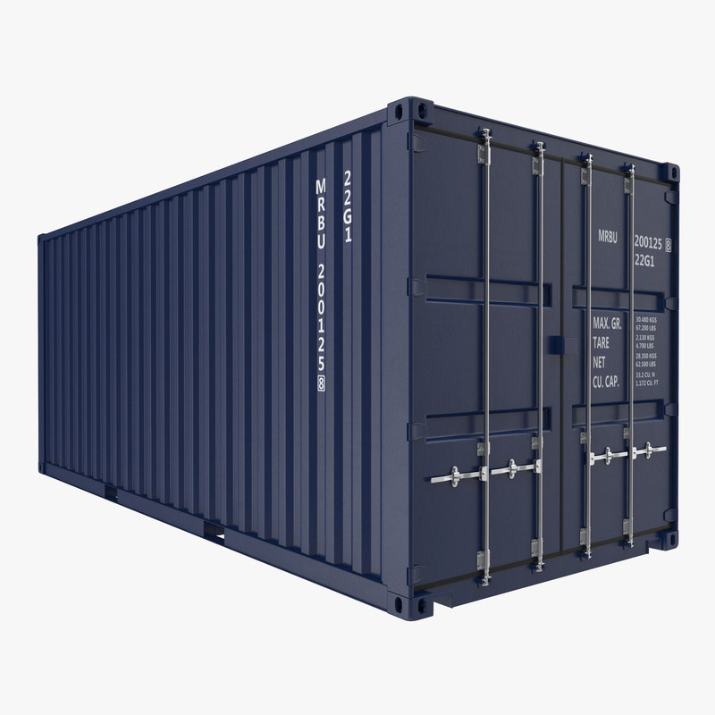 20 ft iso container 3d 3ds