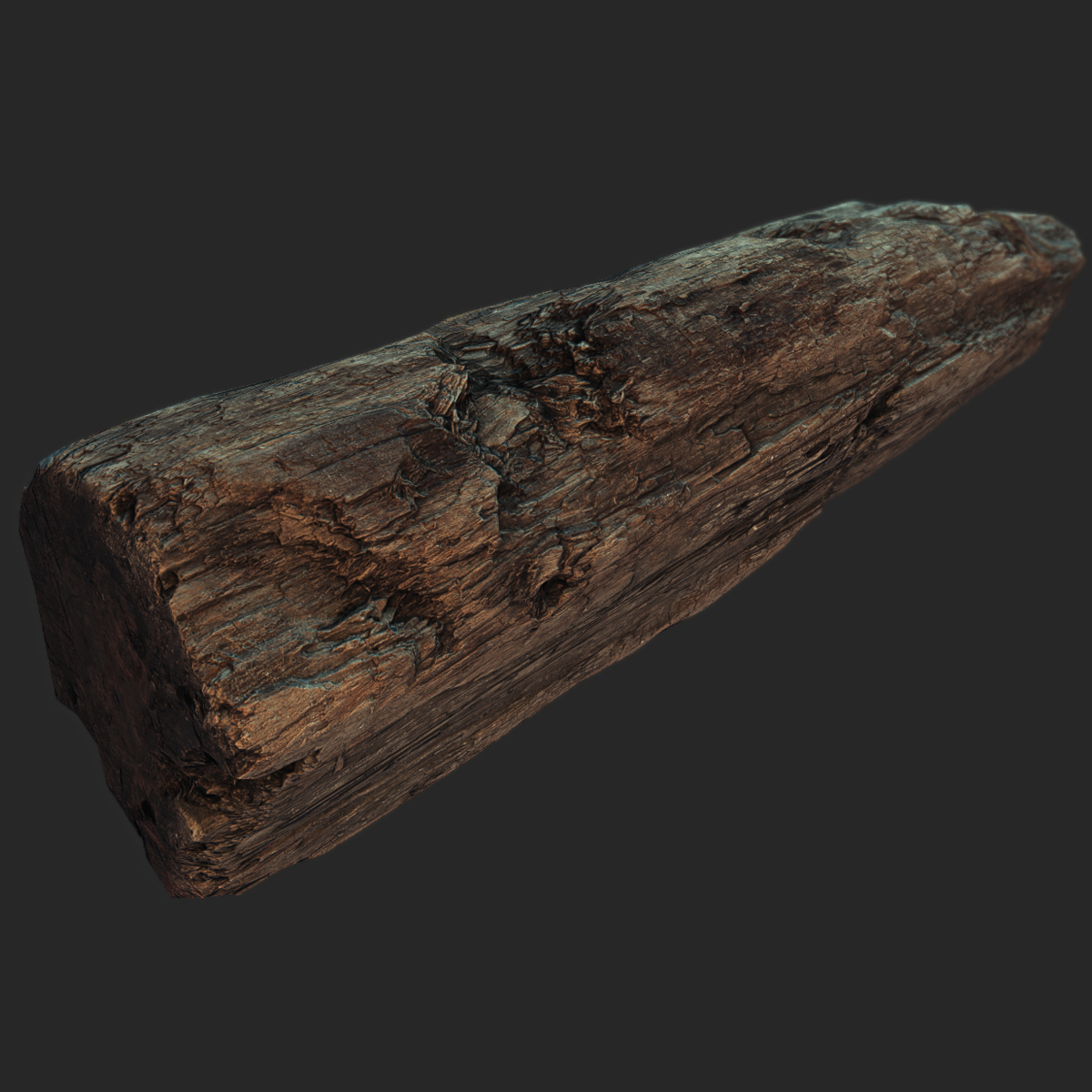 3ds max wooden log