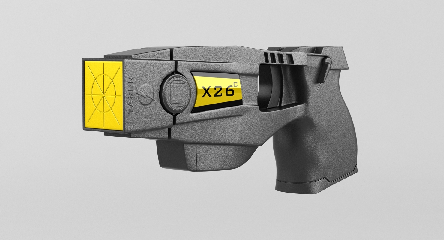taser gun 3d max