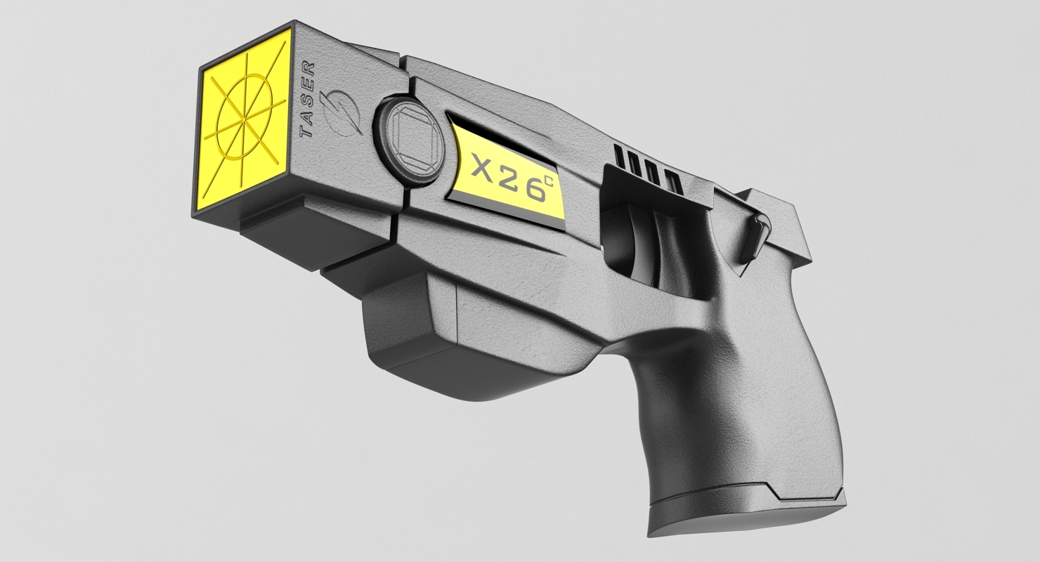 taser gun 3d max