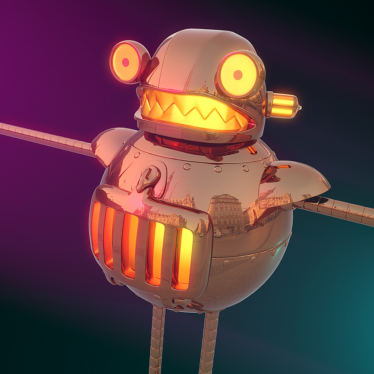 robot steam punk 3d model