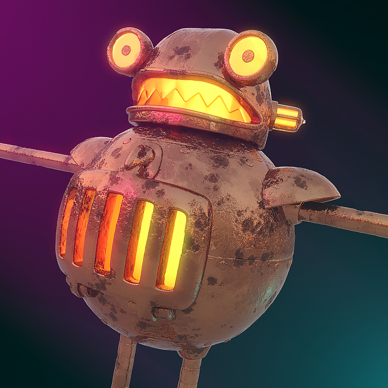robot steam punk 3d model