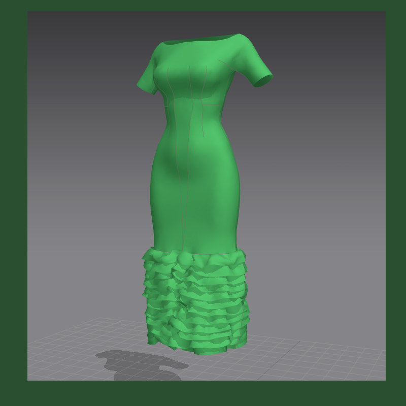 dress marvelous designer 3d model