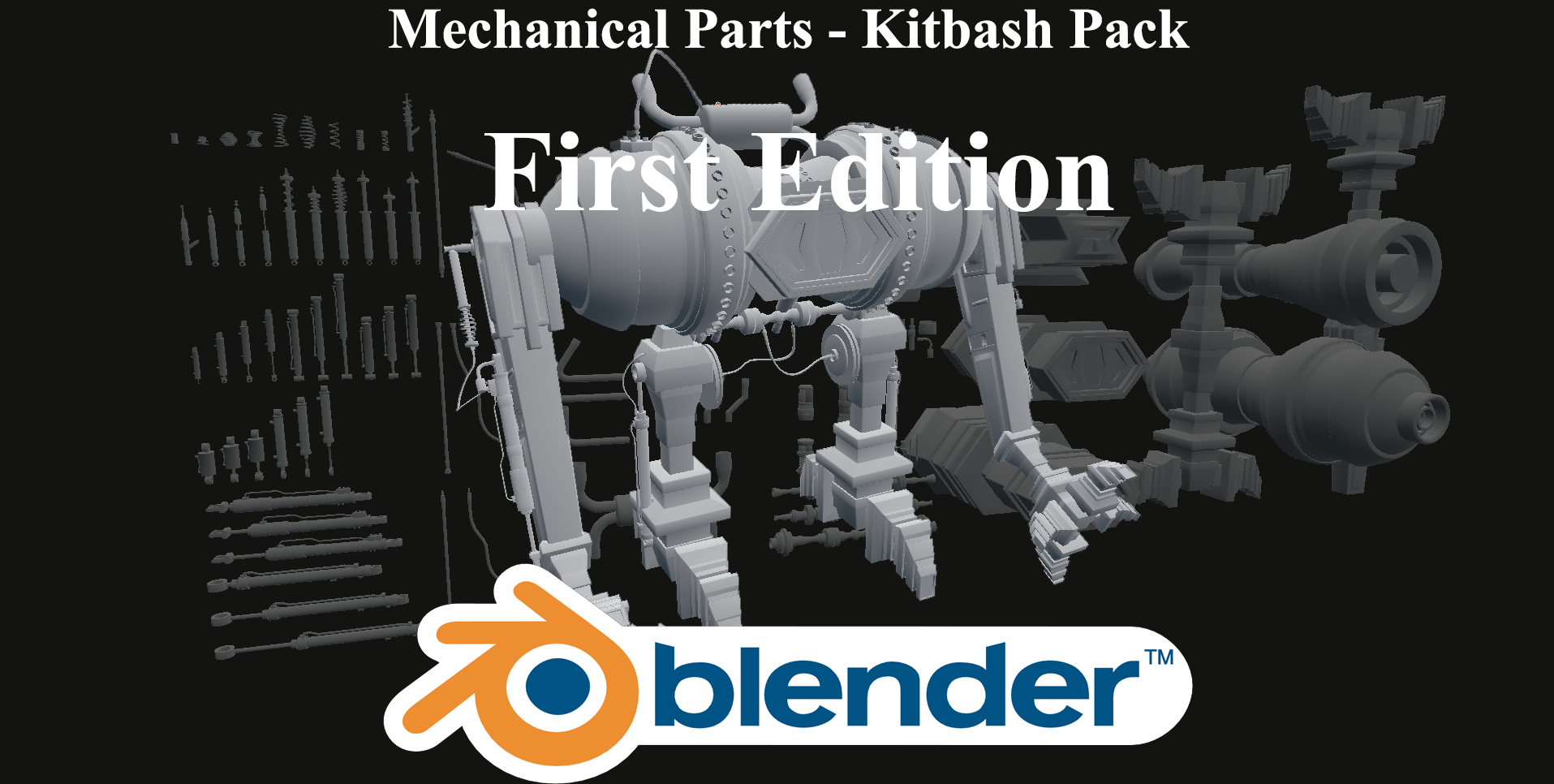 3d model kitbash pack parts editing