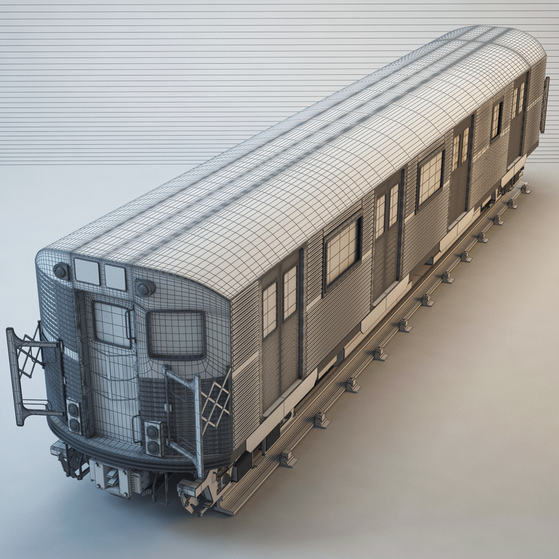 3d new york subway train