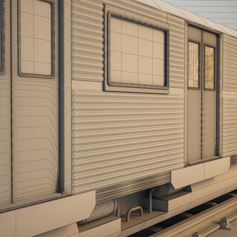 3d new york subway train