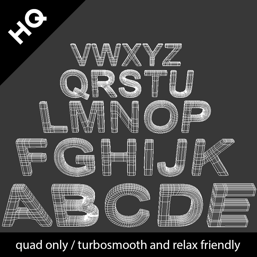 3d soft alphabet model