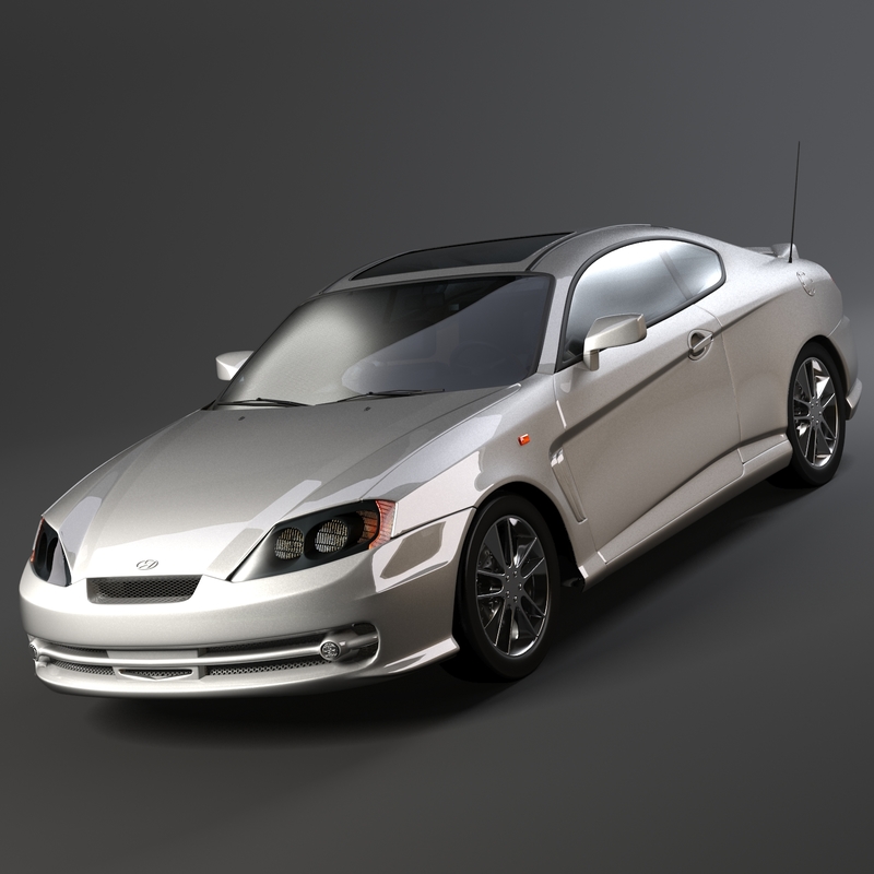 3d model hyundai tiburon car wheel