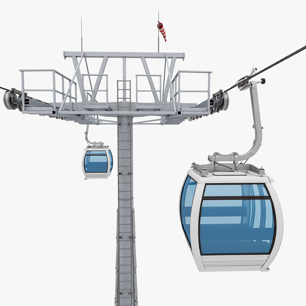 3d model cable cableway