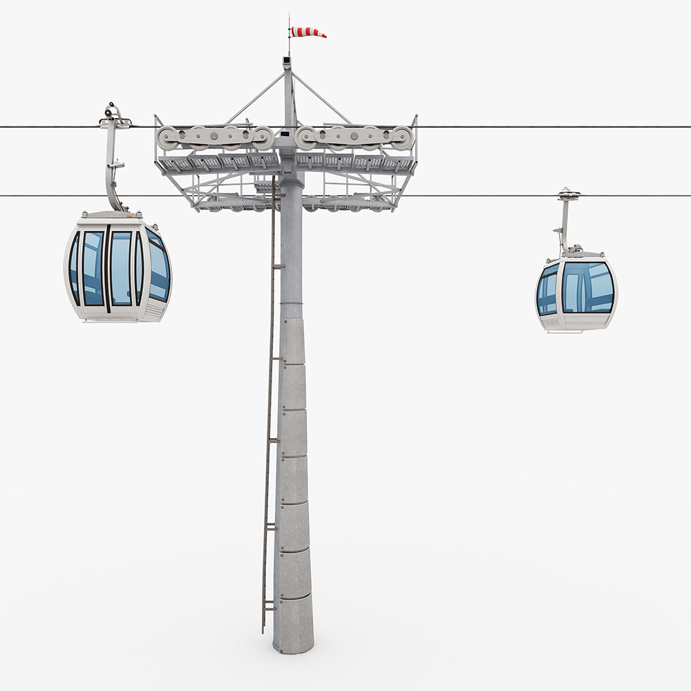 3d model cable cableway