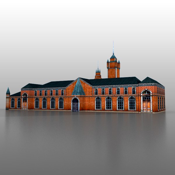3d railway station model