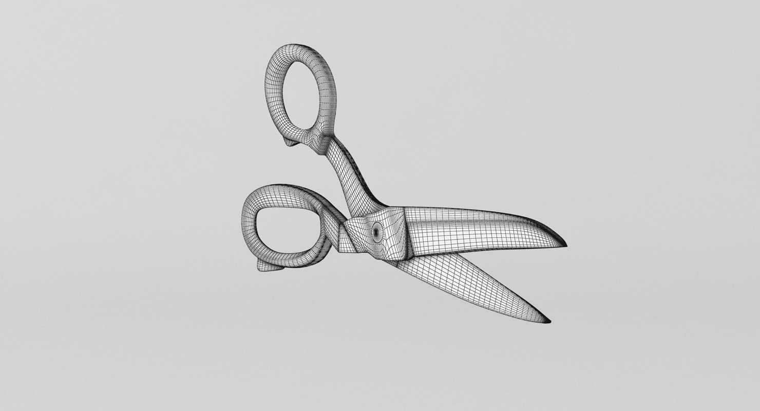scissors realistic 3d obj