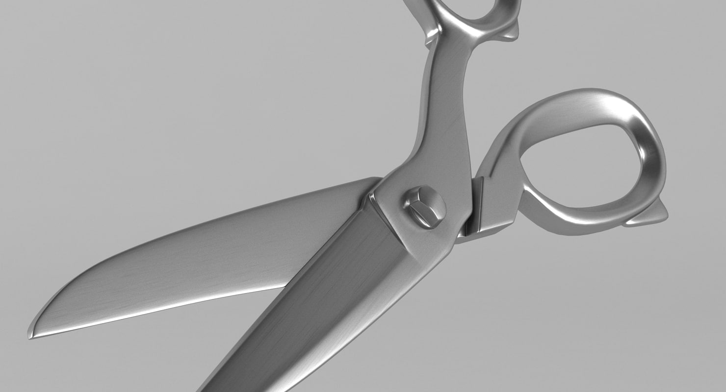 scissors realistic 3d obj