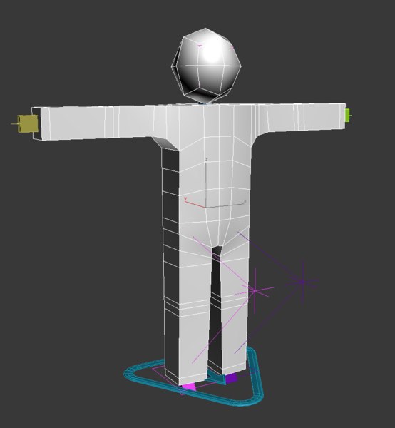 rigged stickman man 3d 3ds